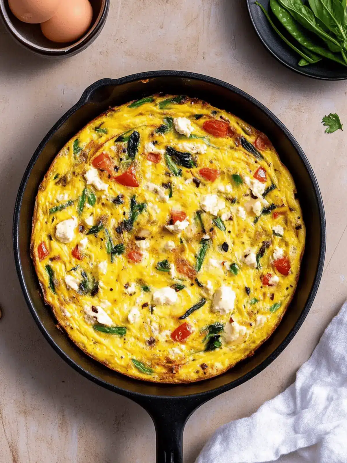 Irresistible Mushroom Spinach Frittata for Easy Brunch Bliss