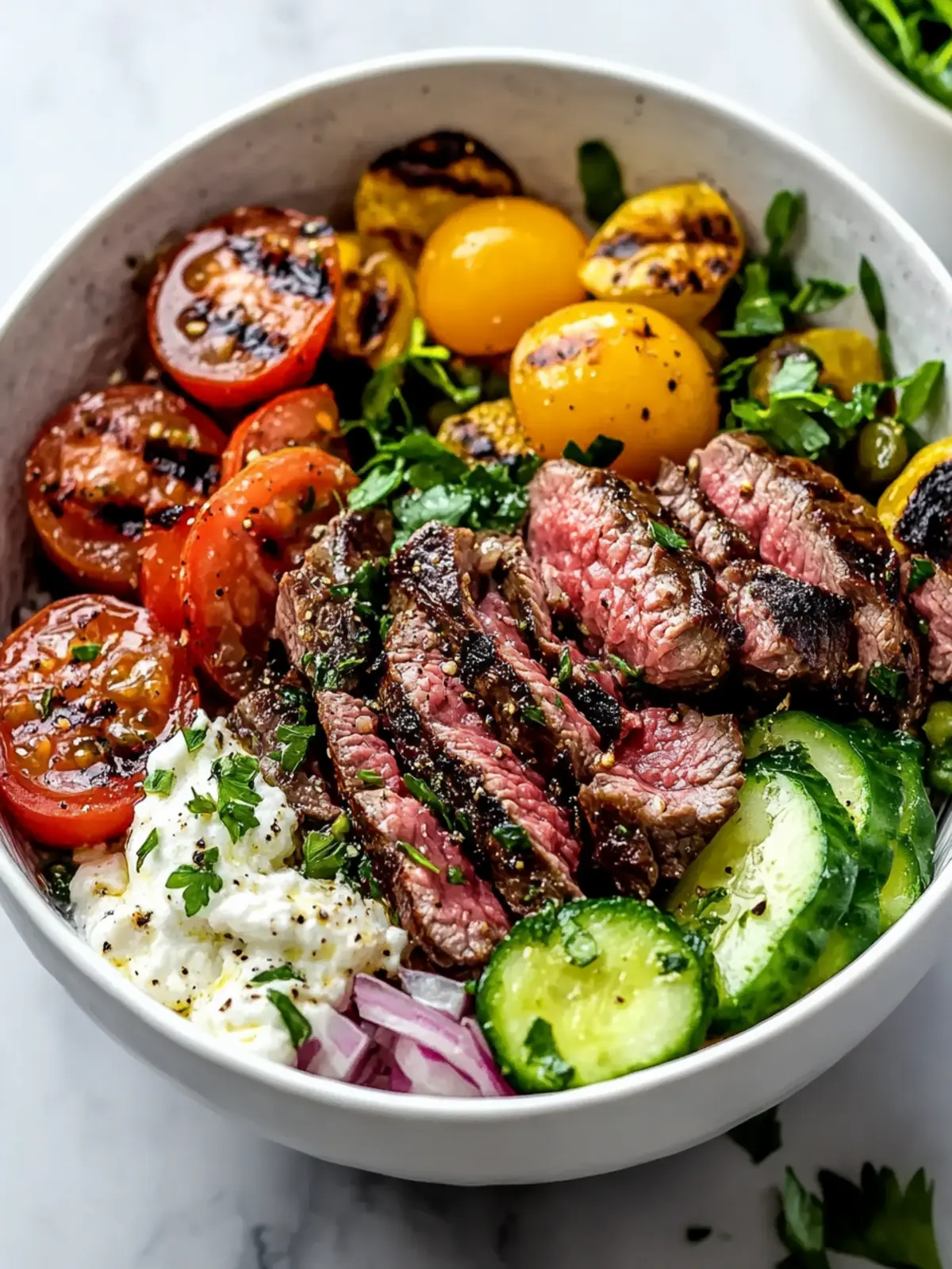 Ultimate Mediterranean Steak Bowl: A Delicious Feast