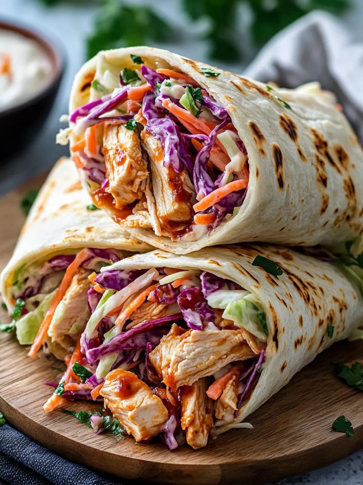 Irresistible BBQ Chicken Coleslaw Wraps for Fast Dinner
