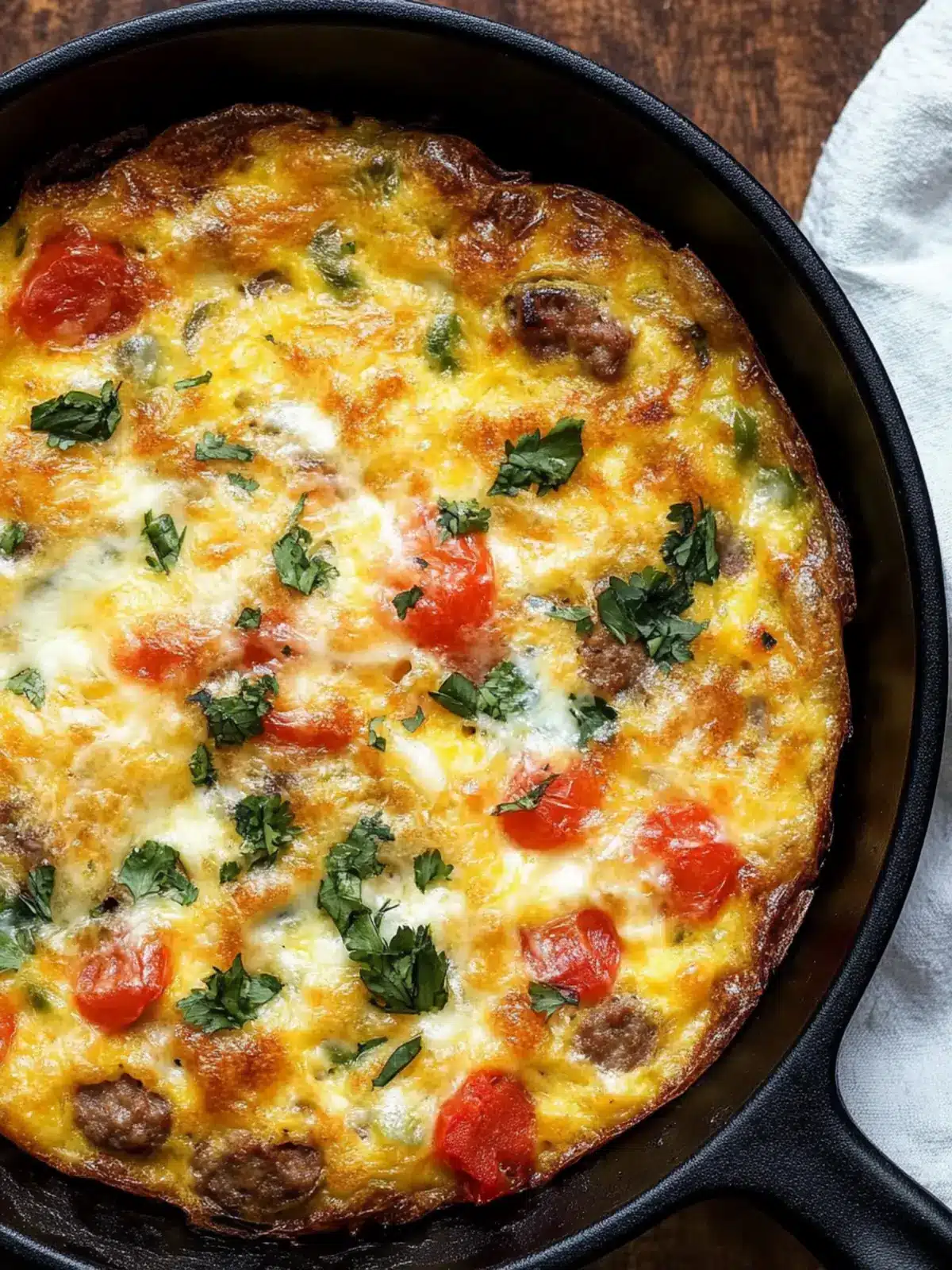Ultimate Baked Provolone and Sausage Frittata for a Delicious Brunch