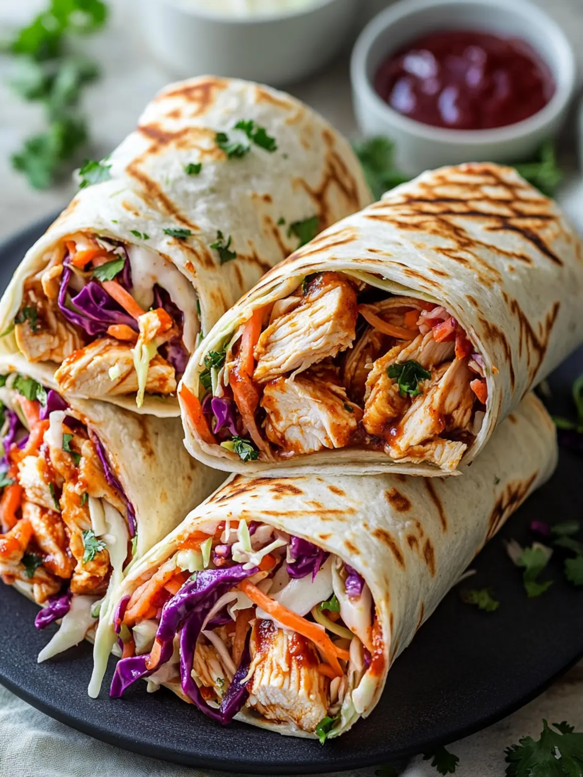 Irresistible BBQ Chicken Coleslaw Wraps for Fast Dinner