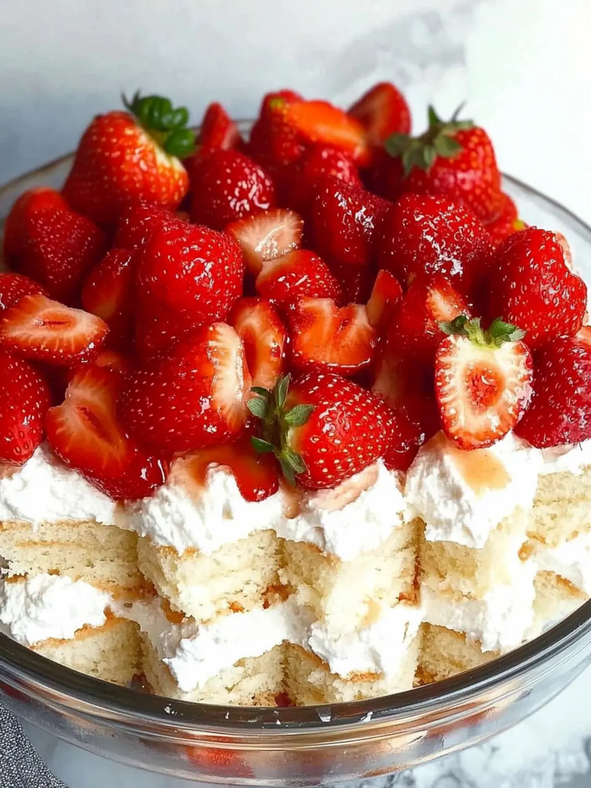 Irresistible Layered Strawberry Angel Food Cake Recipe