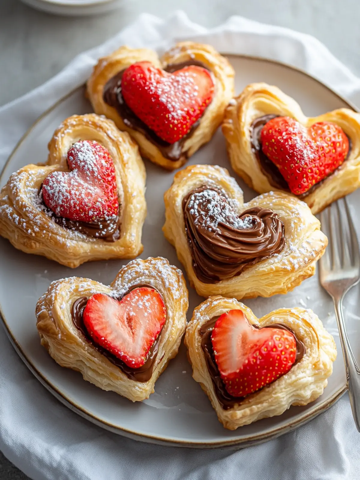 Irresistible Strawberry Nutella Puff Pastry Hearts Recipe