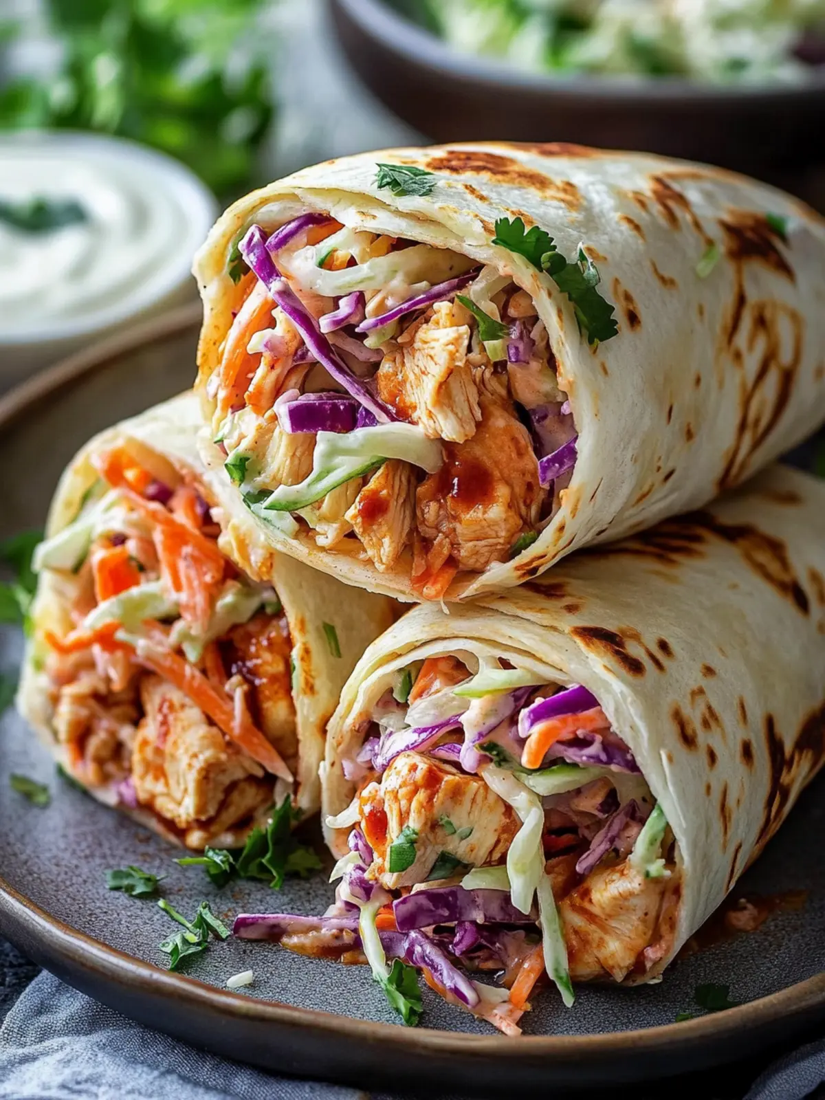 Irresistible BBQ Chicken Coleslaw Wraps for Fast Dinner