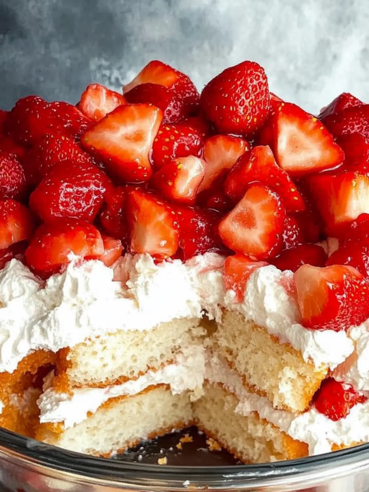 Irresistible Layered Strawberry Angel Food Cake Recipe