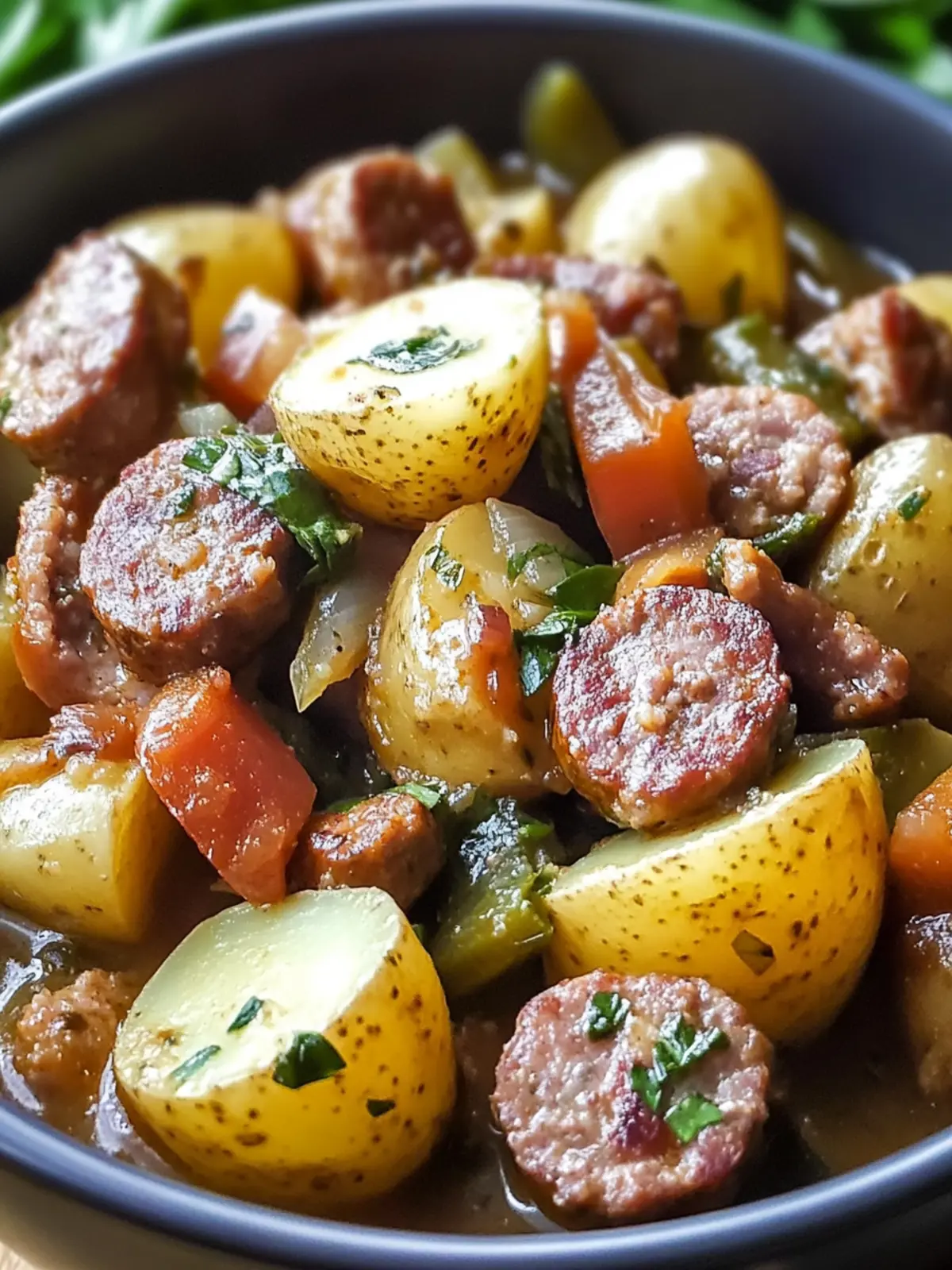 Ultimate Crock Pot Swamp Potatoes with Sausage & Veggies